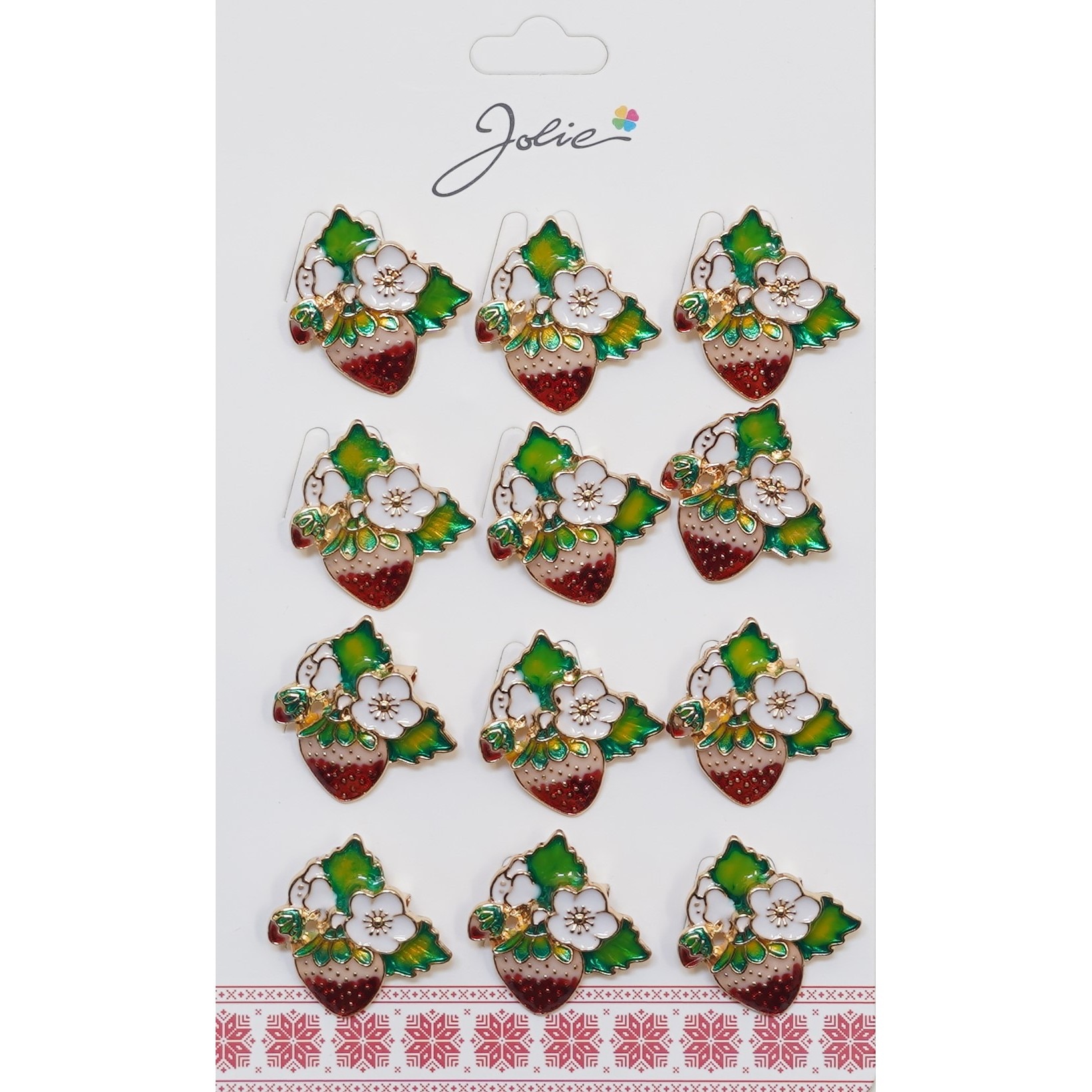Set 12 Brose Martisor Capsuna Inflorita - eMAG.ro