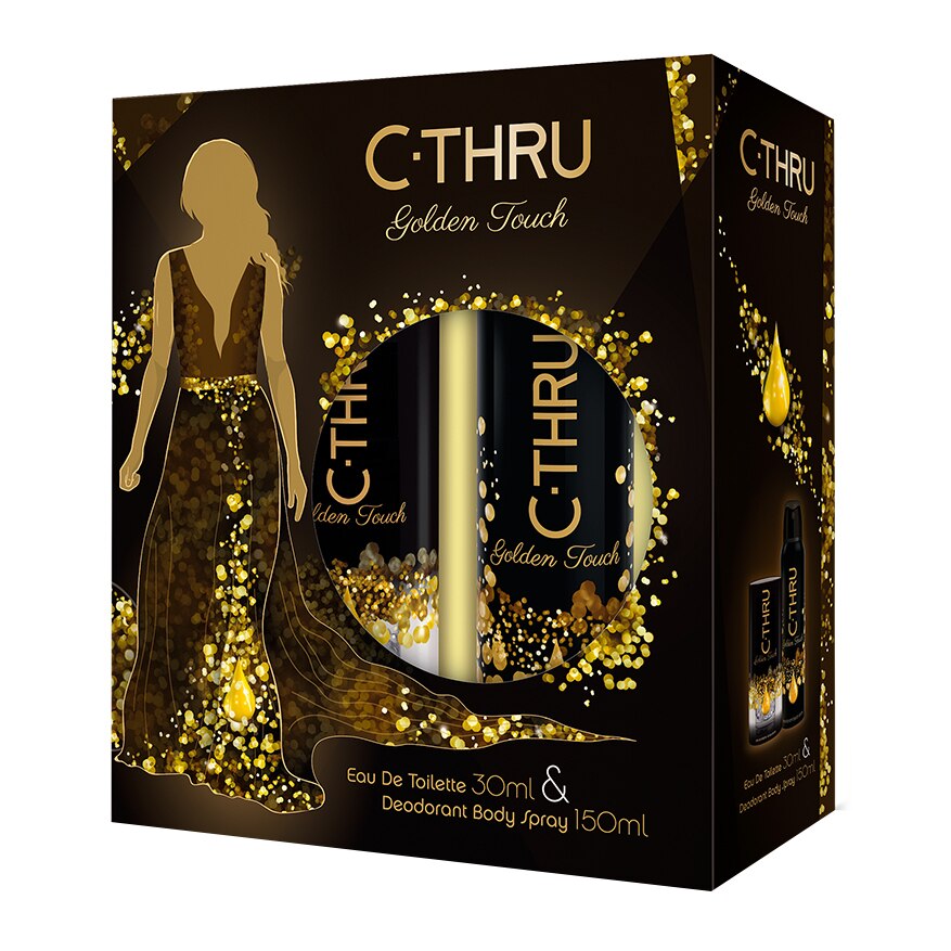 Комплект за жени C-THRU Golden Touch : Тоалетна вода, 30 мл ...