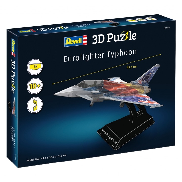 Пъзел, Revell, Изтребител Eurofighter Typhoon 3D, 75 части - eMAG.bg