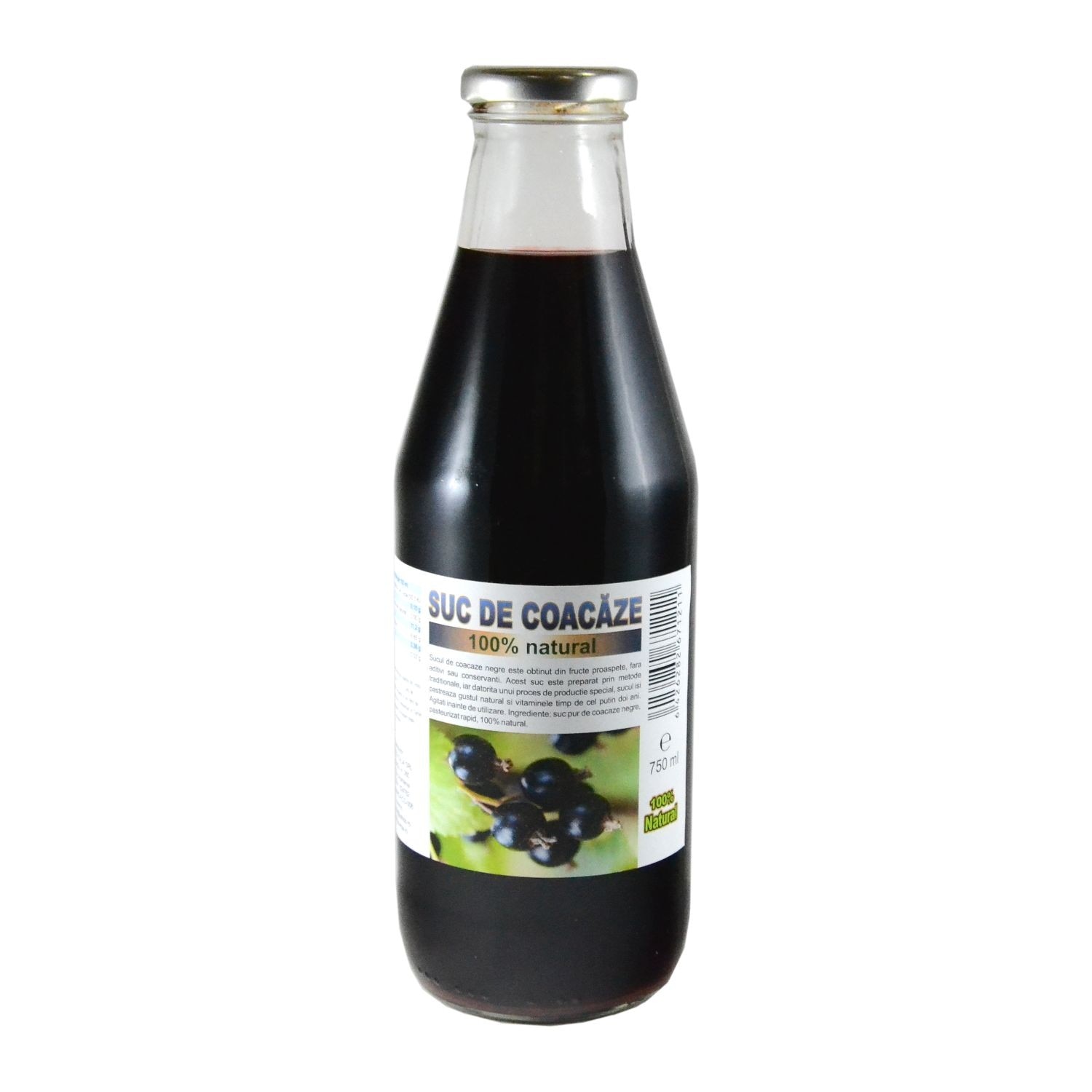 Suc de coacaze negre 100%, 750ml - eMAG.ro