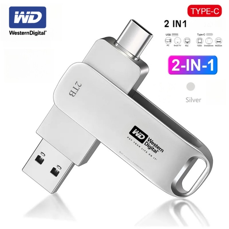 USB 3.0 памет, 6TB, Type-C, метален дизайн, скорост на трансфер 140 MB ...