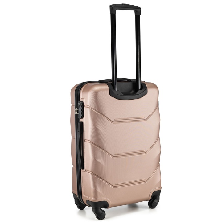 Troler mediu, Zagatto®, Roz auriu, Dimensiuni 65x42x26 cm, Troller ...