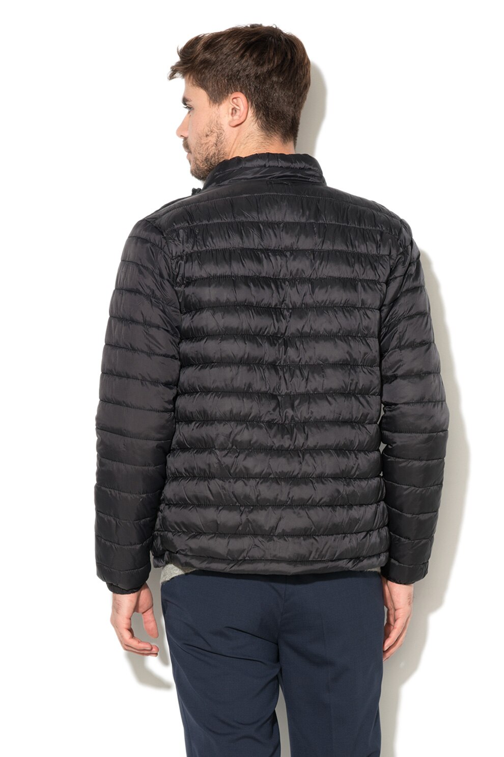 Zee Lane Collection, Олекотено зимно яке с дизайн 2в1 и джобове, Черен ...