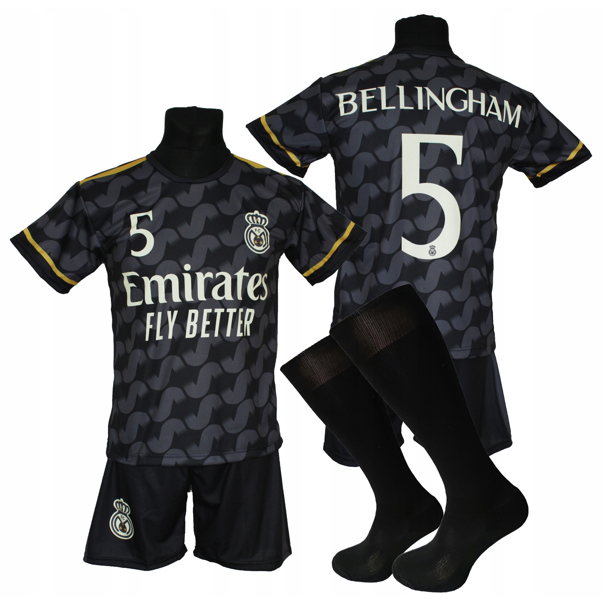 Echipament BELLINGHAM, uniforma fotbal, jambiere, banderola de capitan ...