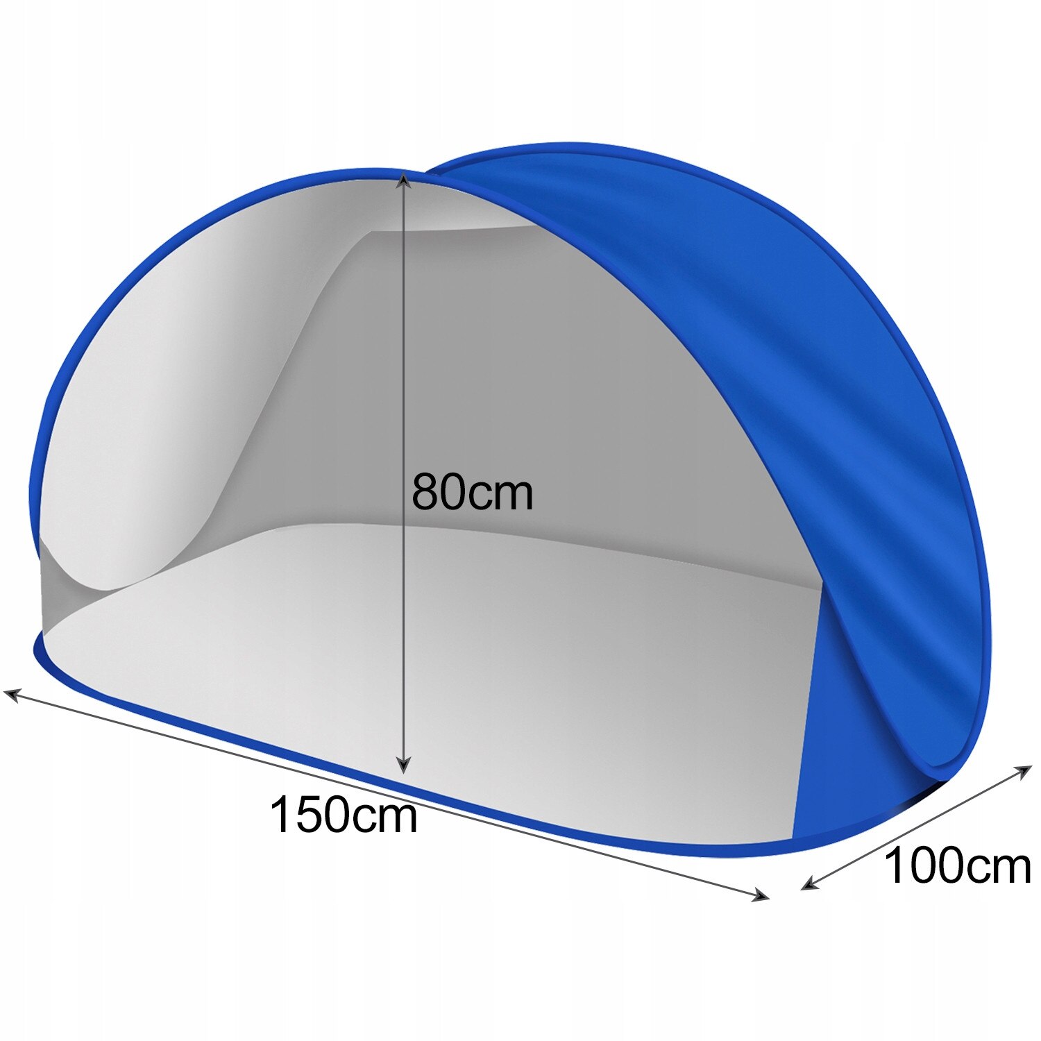 Cort plaja Trizand, samorozkladajacy, 150x100x80cm, protectie UV - eMAG.ro