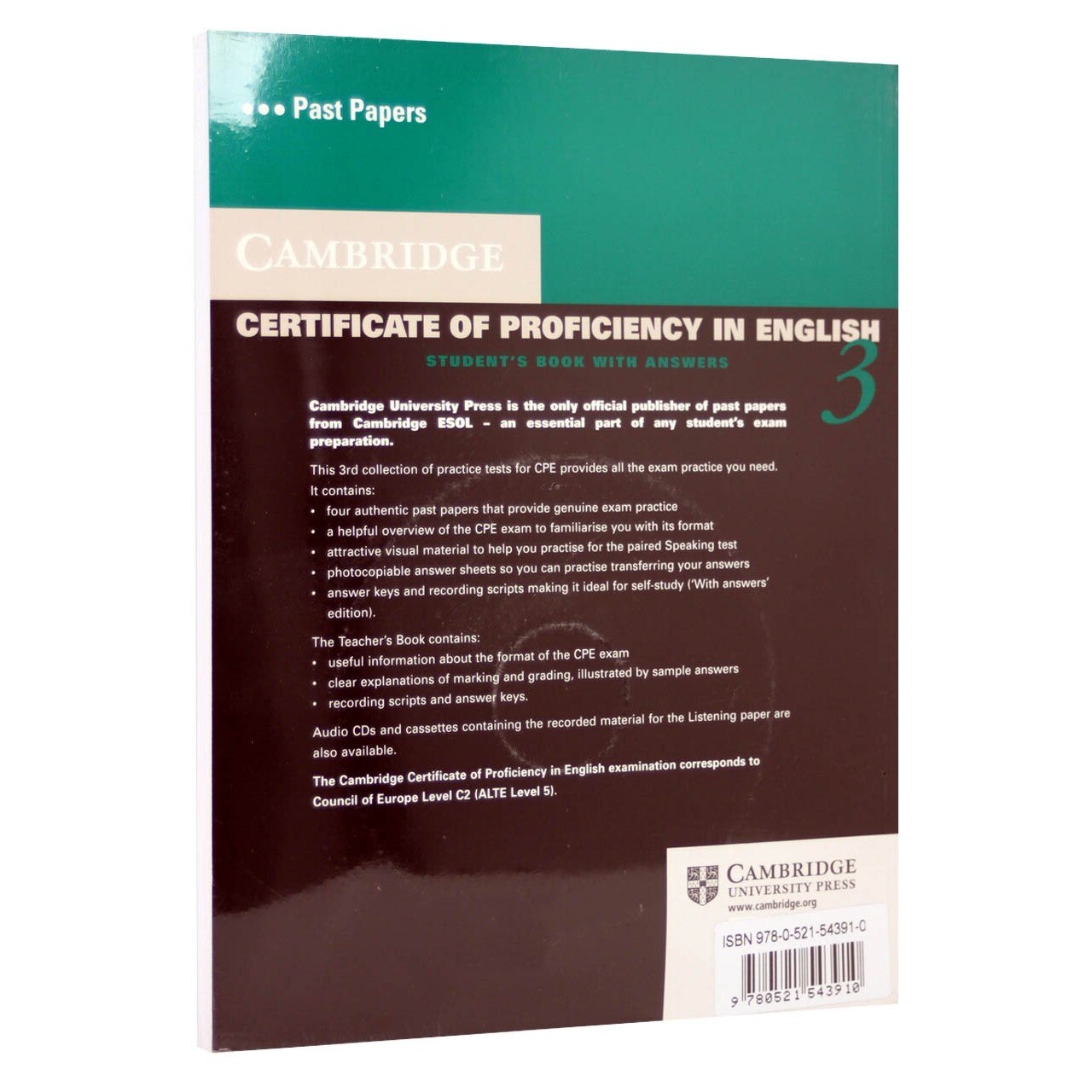 Cambridge Certificate of Proficiency in English (CPE) 3 Self-Study Pack ...