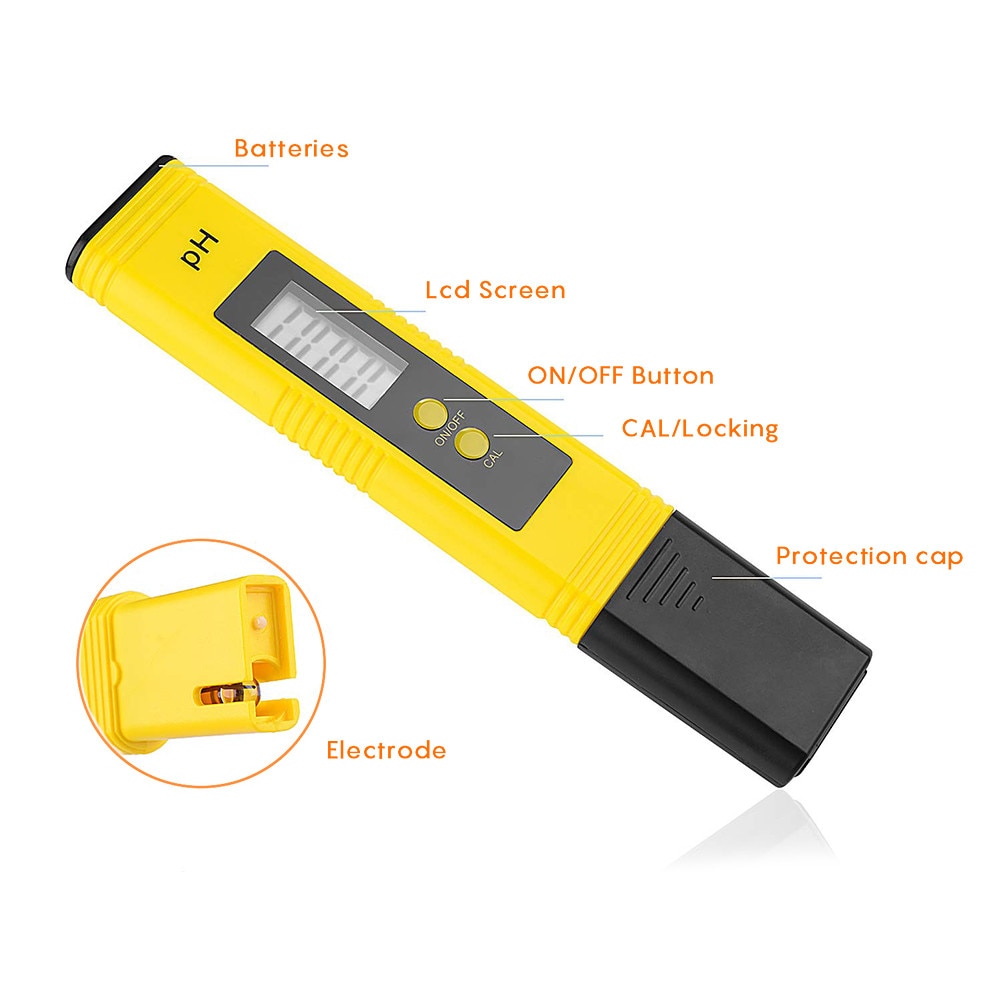 Metru de pH portabil cu display LCD, pentru piscine, acvarii ...