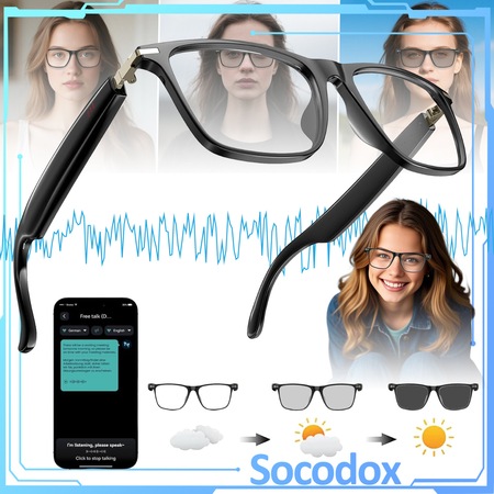 Ochelari de traducere inteligenti, Socodox, Bluetooth, cu difuzoare ...