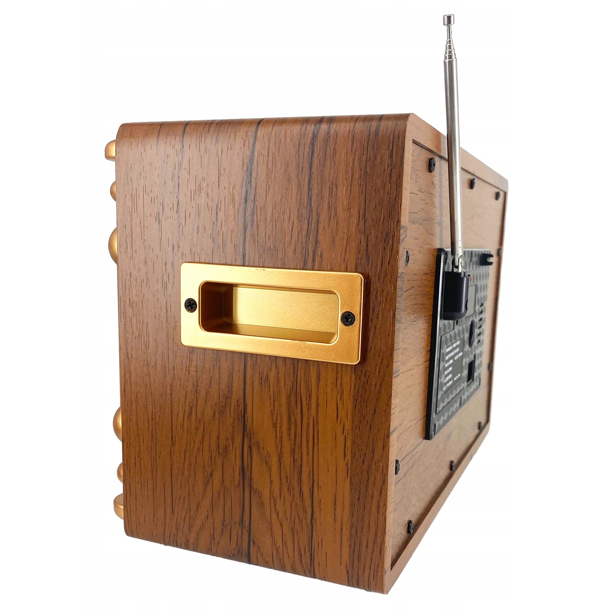 Radio Retro, Carcasa Din Lemn, Receptie Fm/Am/Sw, Bluetooth, Port Usb ...