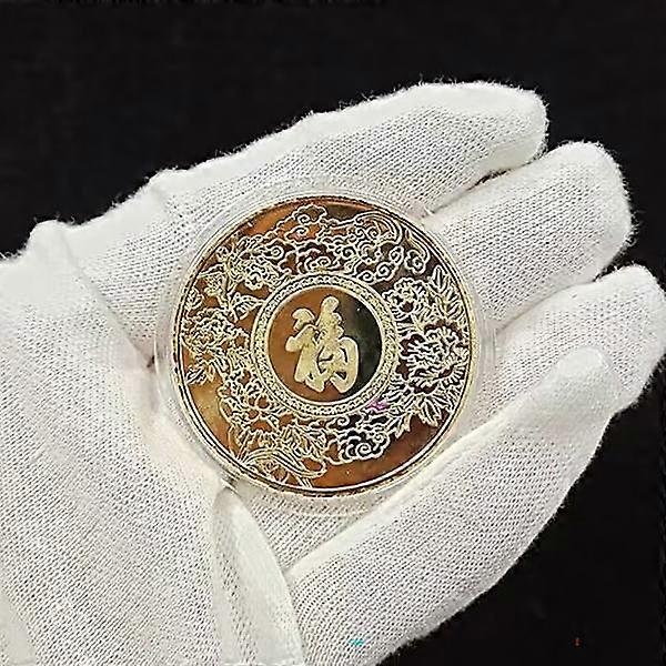 Moneda comemorativa Aniversara Aur si Argint, Dragon, 4x0.3cm, 1 bucata ...