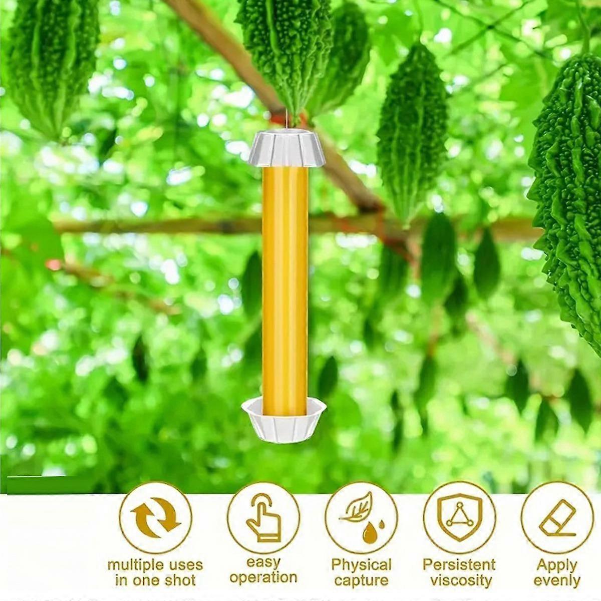 Capcane lipicioase pentru muste, set de 15 bucati, galben, 27x6.3x6.7cm ...