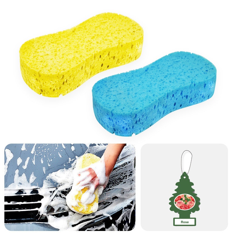 Set de doua bureti pentru spalatorie auto - 19 x 9 x 4, 5 cm, burete PU ...
