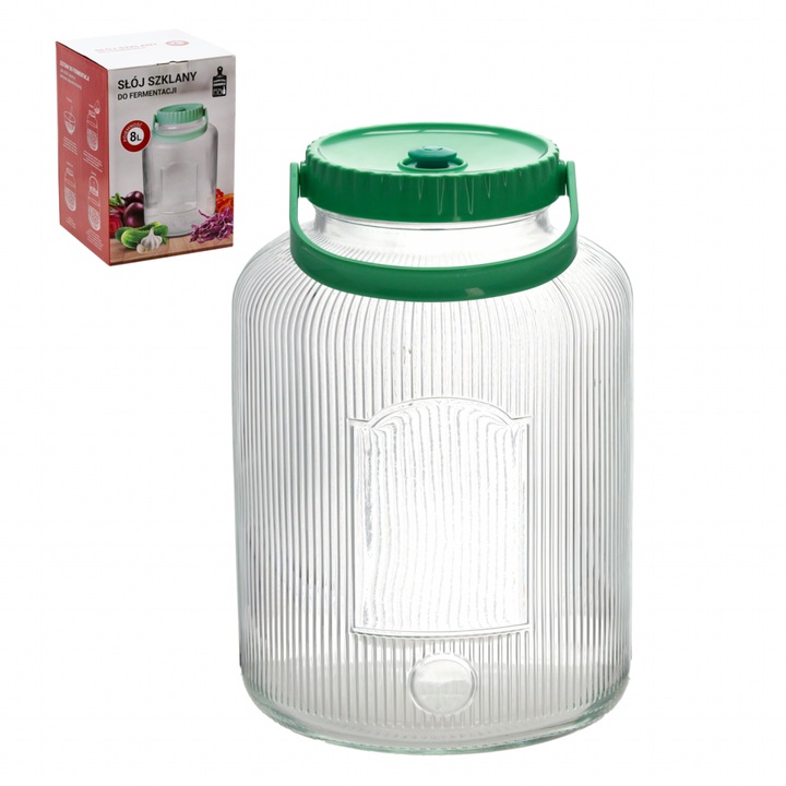 Borcan practic de 8 litri cu capac de plastic - eMAG.ro