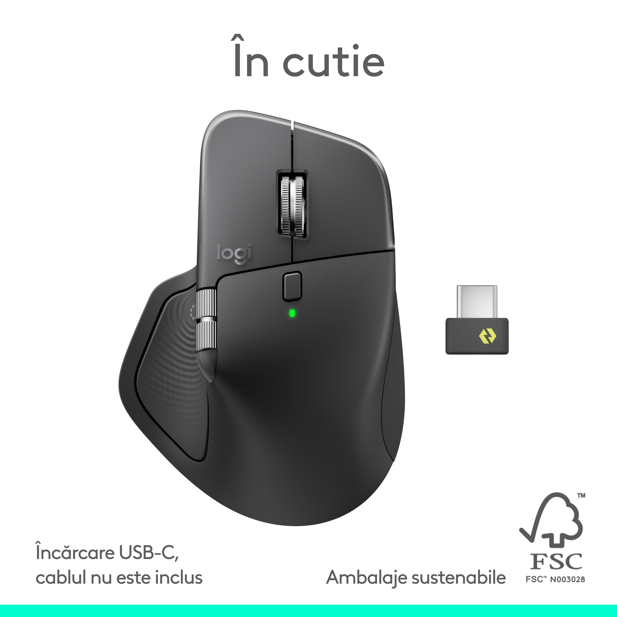Mouse Wireless Logitech MX Master 4, Silent, USB, BT, Graphite - eMAG.ro