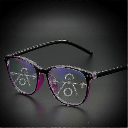 Ochelari progresivi multifocali, negru-rosu, 1.0x-4.0x, 137x52x42mm ...