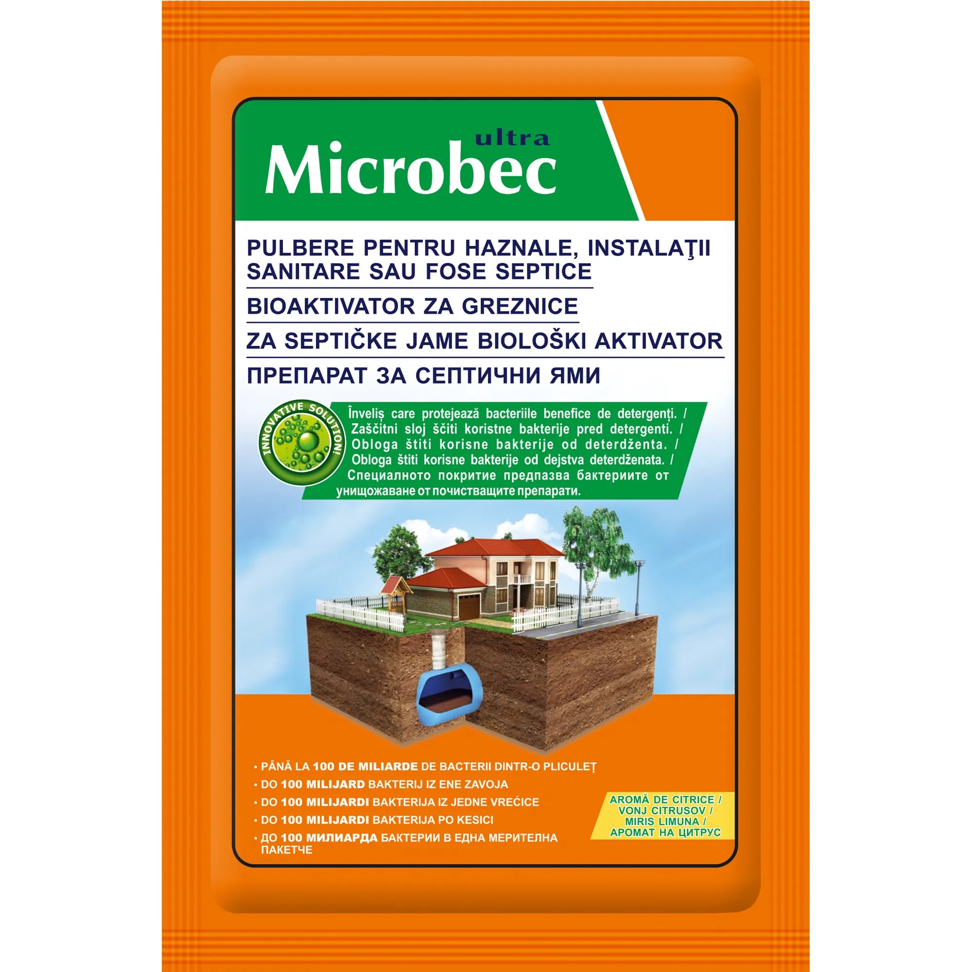 Microbec Ultra – Pulbere bioactivator pentru haznale, fose septice si ...