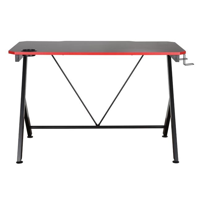 Birou Gaming Ergonomic i-JMB G120, Negru cu Elemente Roz, 120x60x76 cm ...