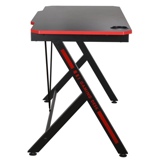 Birou Gaming Ergonomic i-JMB G120, Negru cu Elemente Roz, 120x60x76 cm ...