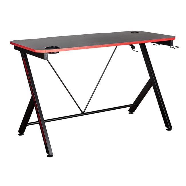 Birou Gaming Ergonomic i-JMB G120, Negru cu Elemente Roz, 120x60x76 cm ...