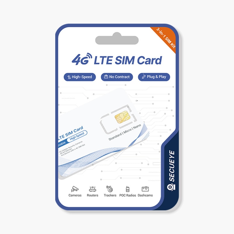 Plan telefonic prepaid Secueye 4G LTE cu cartela SIM Fara contract ...