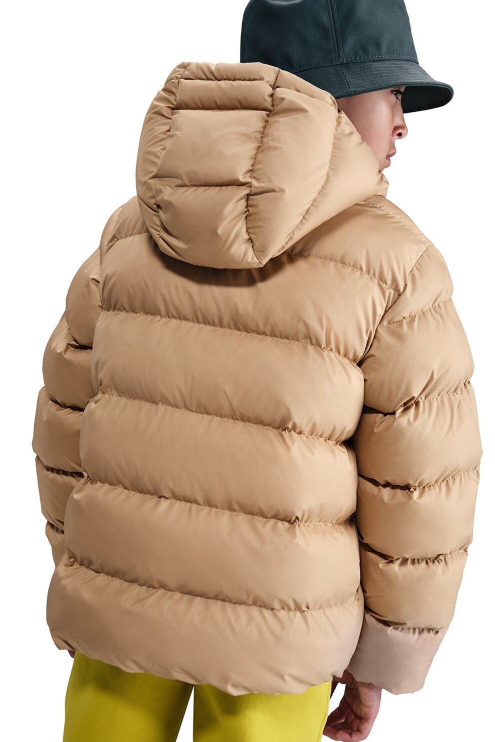 Nike, Geaca lejera cu vatelina si logo, Camel, 128-137 CM - eMAG.ro