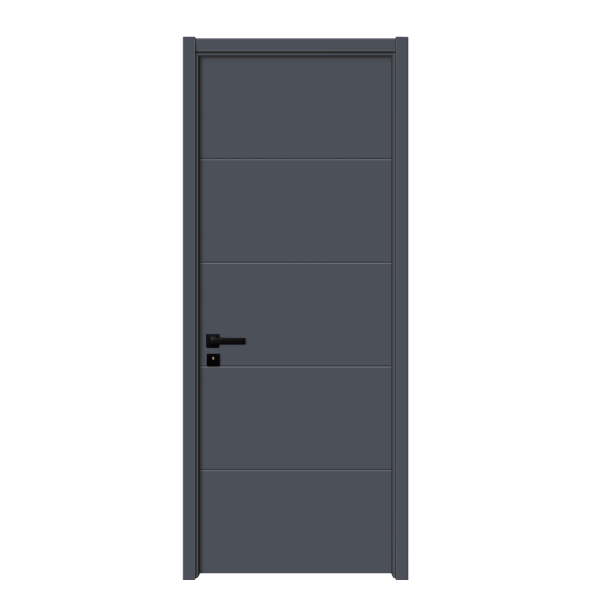Usa interior din MDF, KM 512, reversibila, toc inclus, gri antracit, 70 ...