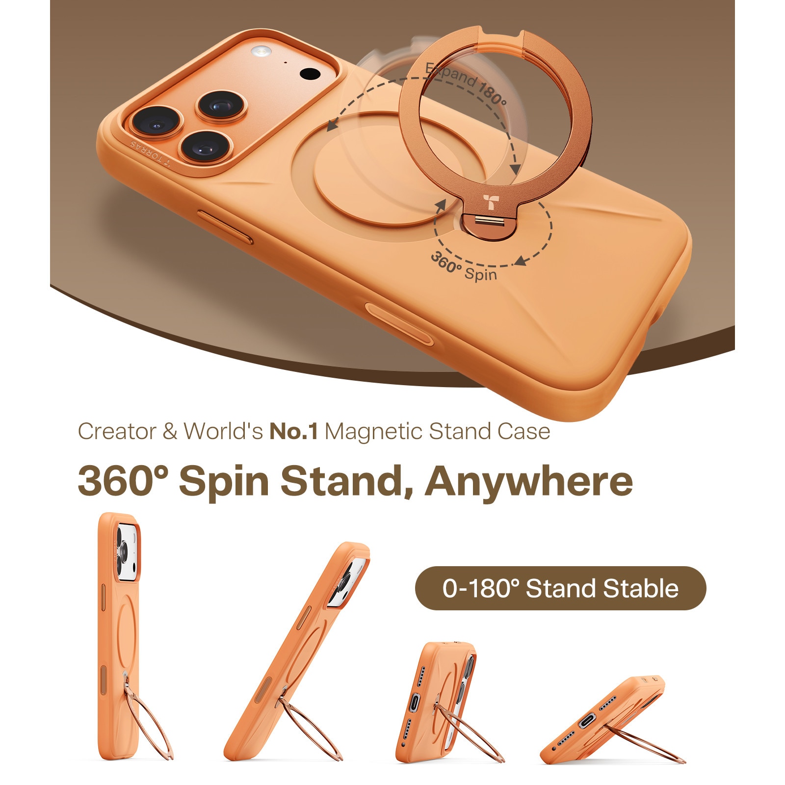 Калъф QPRO Silicone Series iPhone 17 Pro Max Orange - eMAG.bg