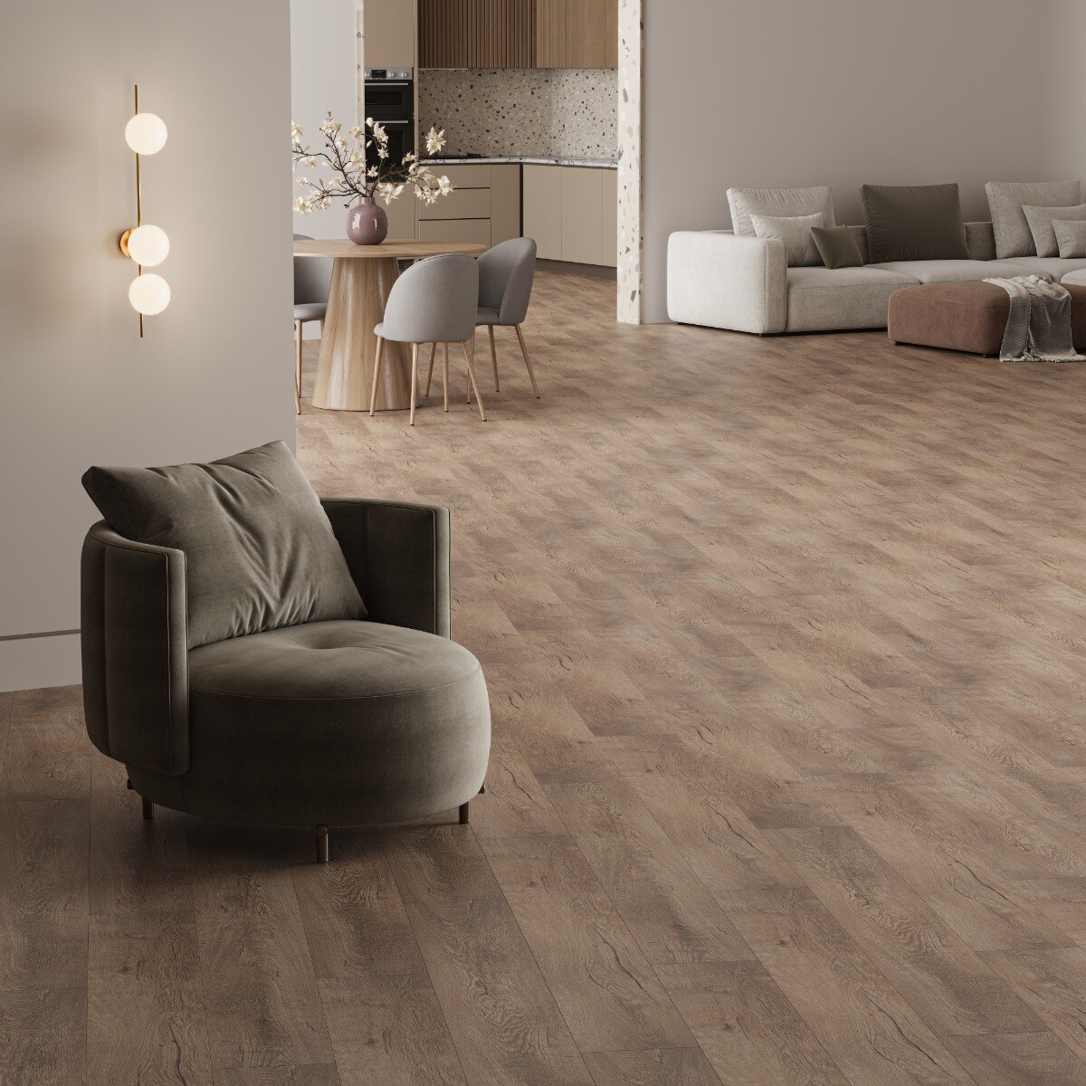 Parchet laminat Grand Van Coffee, 12mm, clasa 33, AC5, maro, 1.47 mp ...
