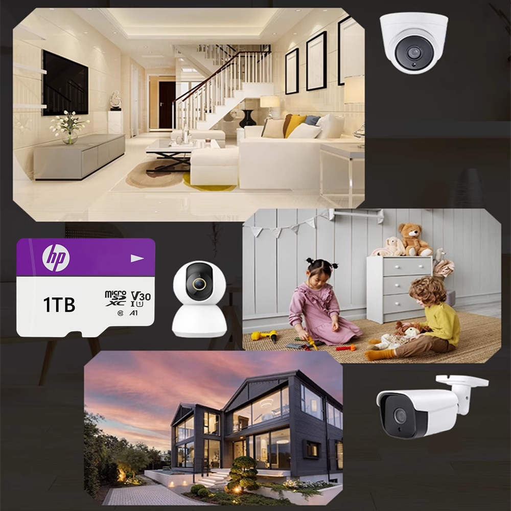 Card Micro SD 1TB HP UHS-I V30, rezistent la socuri, apa si praf, cu ...