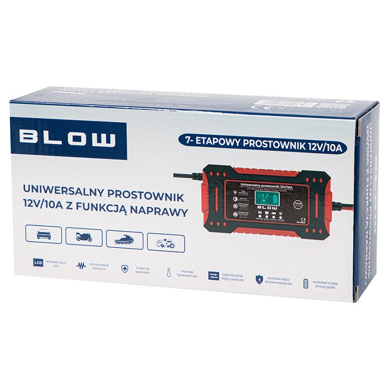 Incarcator automat 12V/10A, BLOW, display LCD, mod de reparare ...