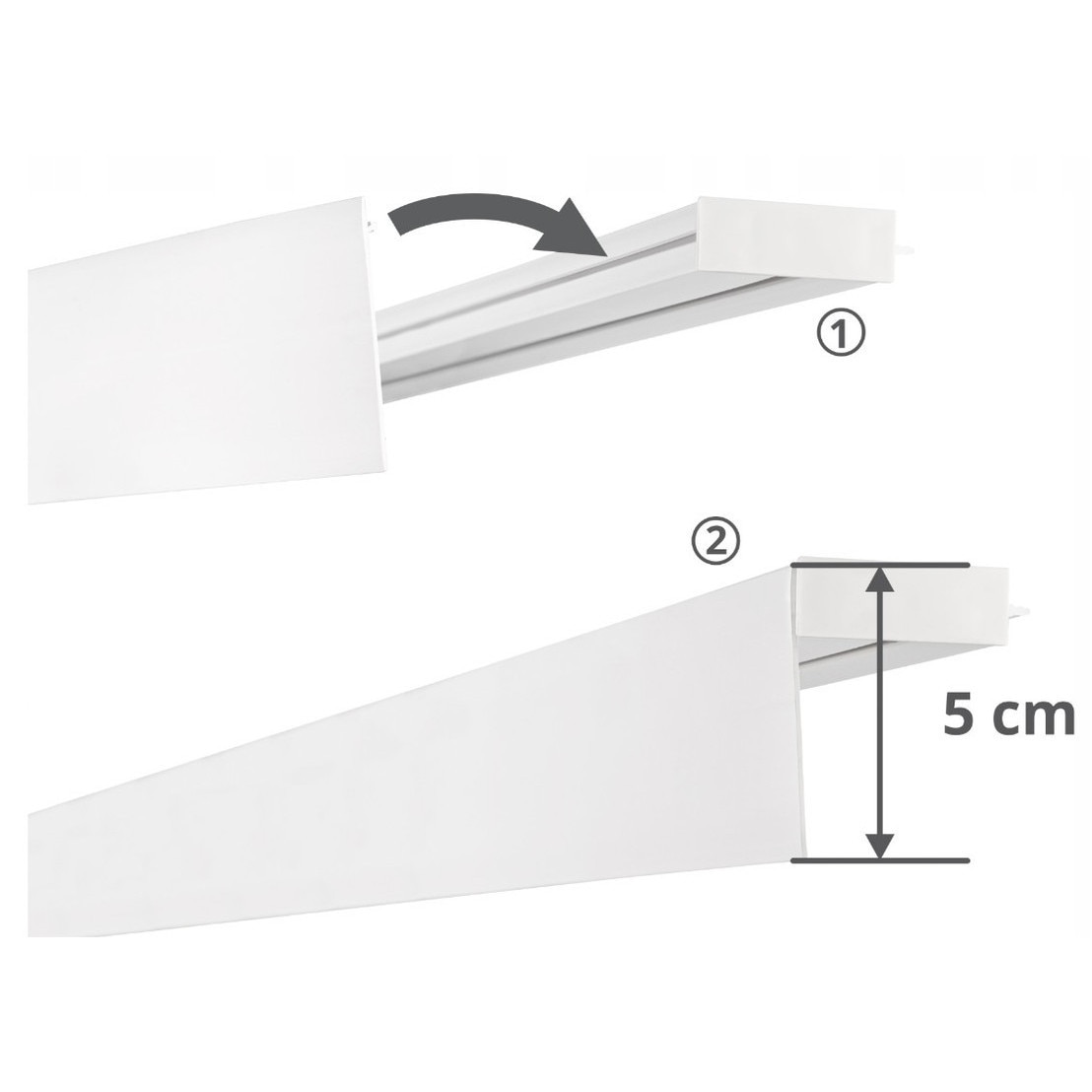 Sina de tavan, BOJANEK, 230 cm, alba, cu calareti click si masca - eMAG.ro