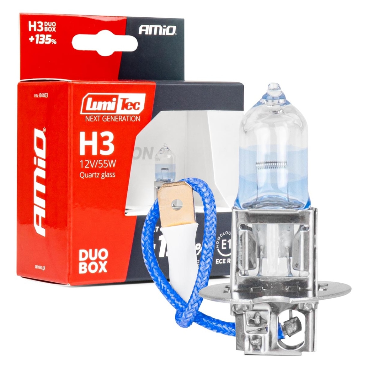 Halogén H3 izzók 12V 55W LumiTec NEXT GENERATION 2 darabos készlet +135 ...