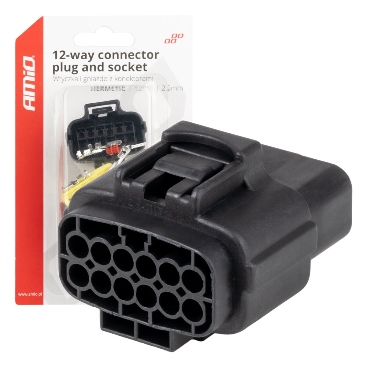 Conector electric impermeabil, set 12 pini 2.2mm, AMIO, utilizare ...