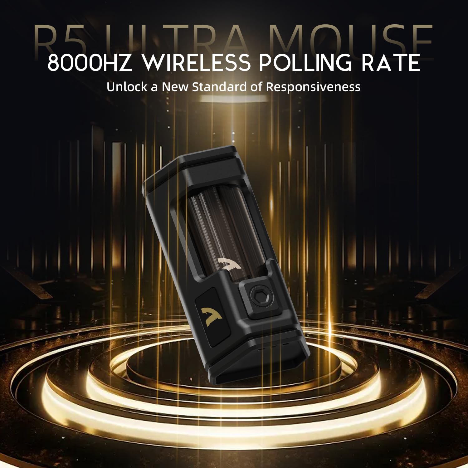 Mouse de gaming wireless ATTACK SHARK R5Ultra 8K din fibra de carbon cu ...