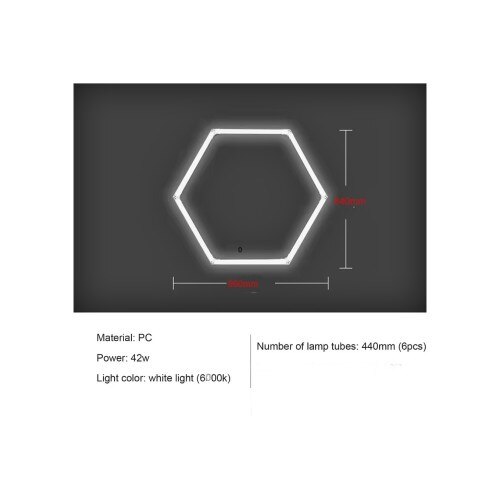 Sistem de Iluminat LED Hexagonal 96 x 84 cm, Putere 42W, Lumina Alb ...