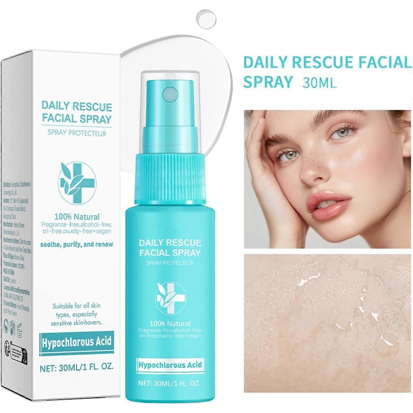 Spray facial cu acid hipocloros, toner pentru ten, hidratant - eMAG.ro