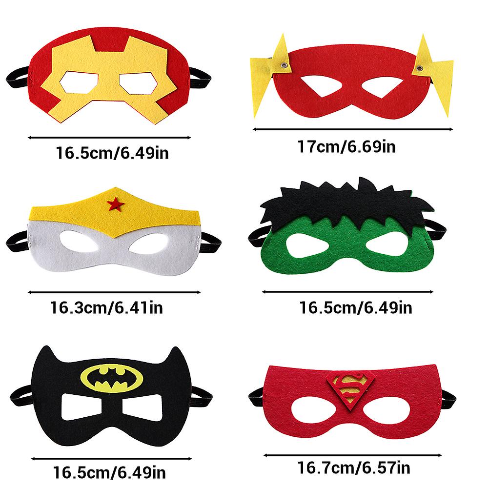 Set 9 masti din fetru pentru copii, diverse personaje, 17cm, multicolor ...