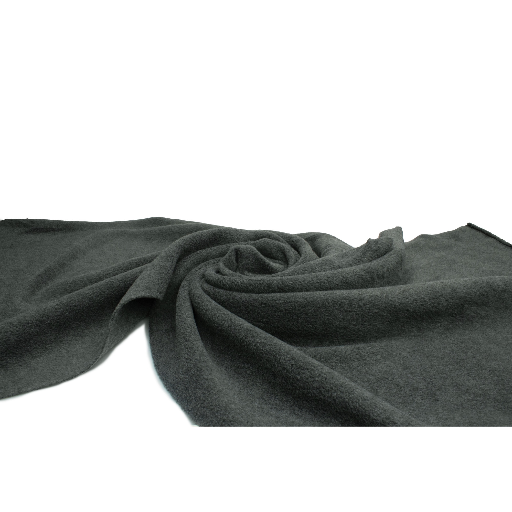 Tricotaje Fleece 300g/m², Culoare Gri Inchis Melanj, 100% Poliester ...