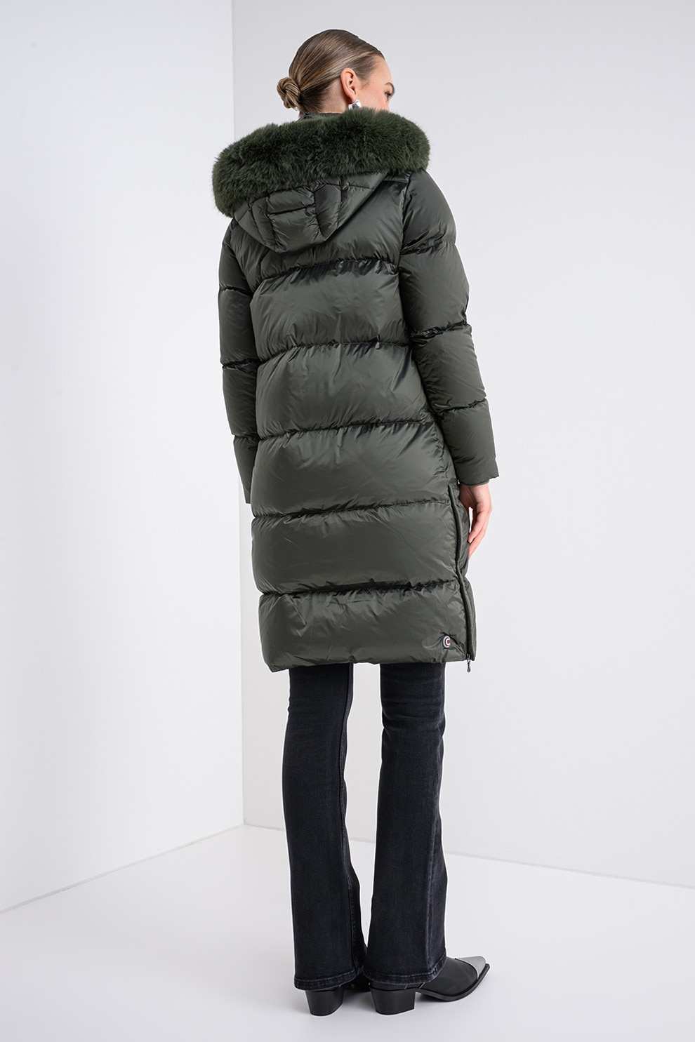 Colmar, Geaca lunga cu umplutura de puf, Verde, 42 - eMAG.ro