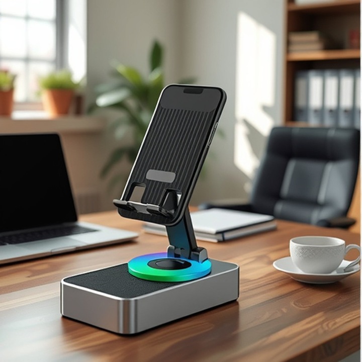 Suport Pentru Telefon Si Tableta Cu Boxa Integrata Xiusaqio®, Cu ...