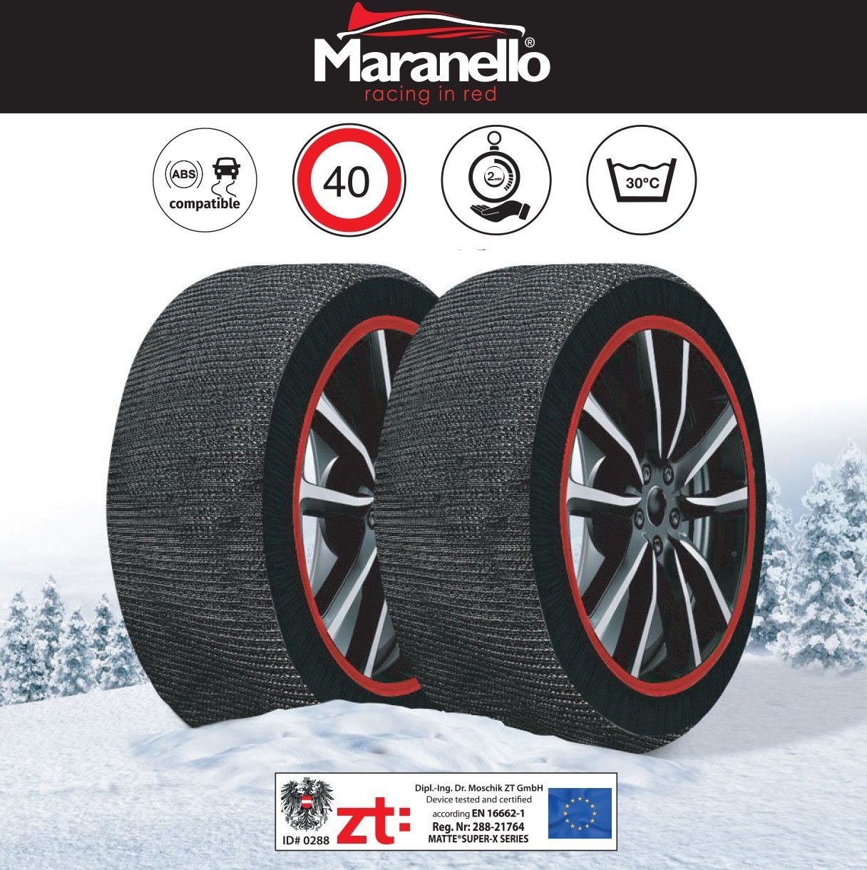 Lanturi auto textile, huse antiderapante 33X11.5 R16, Maranello Super X ...