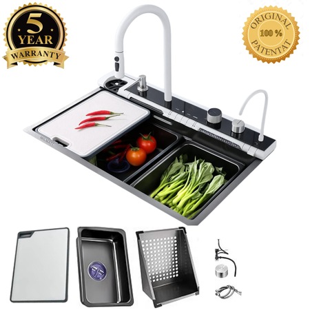 Set chiuveta bucatarie, Milmatt, multifunctionala, cu afisaj led ...