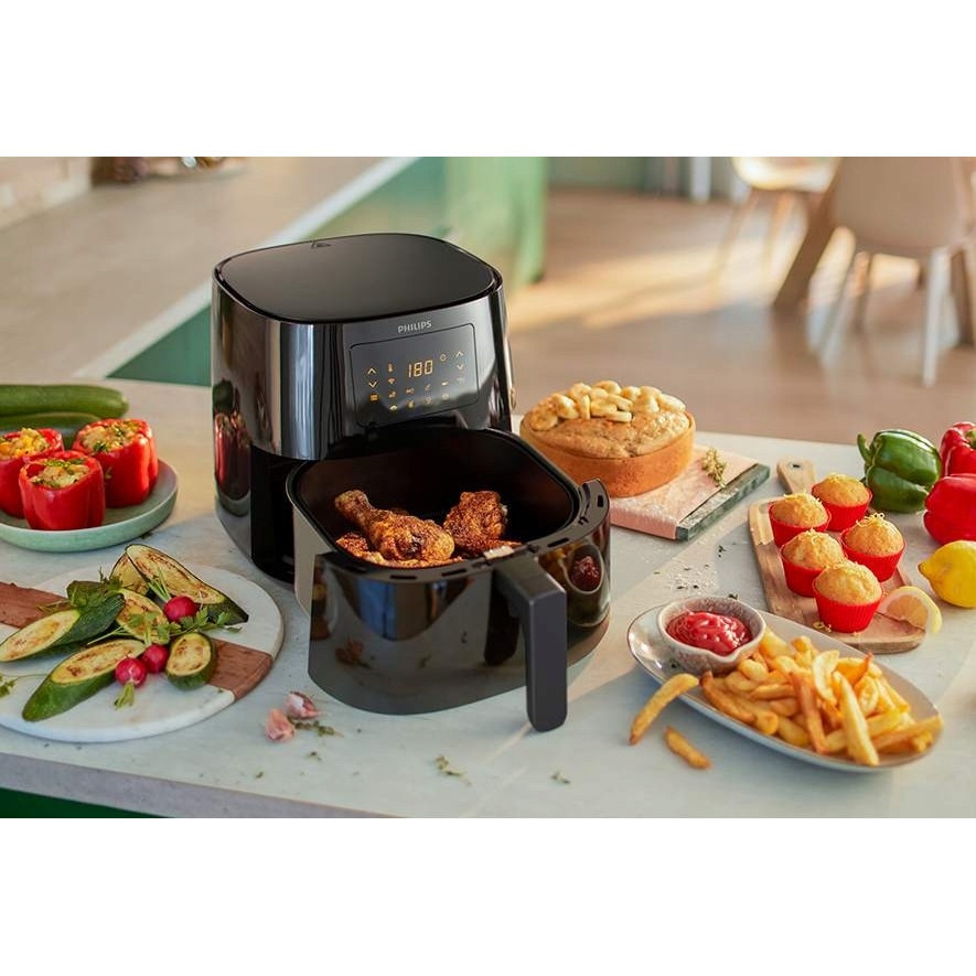 Friteuza Philips Airfryer Essential 2000W, 6.2L, 90% mai putin ulei ...