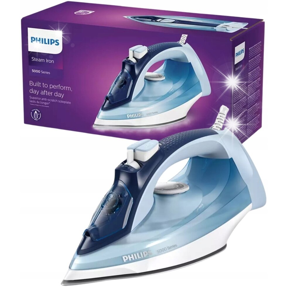Philips SteamGlide DST5030/20 vasaló, 2400 W, folyamatos gőz 45 g/perc ...