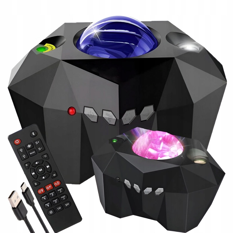 Csillagprojektor, 16 vetítési mód, Bluetooth, fekete, teljes készlet ...