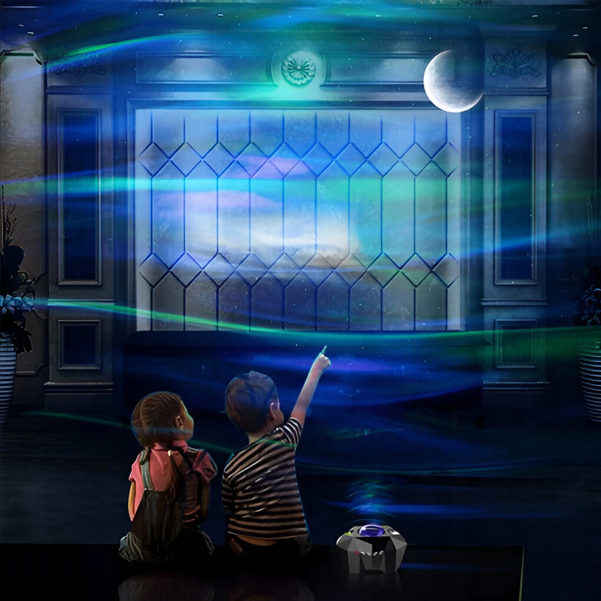 Csillagprojektor, 16 vetítési mód, Bluetooth, fekete, teljes készlet ...