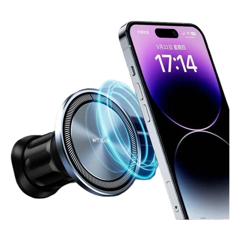 Suport magnetic pentru telefon mobil auto, suport cu ventuza, orificiu ...