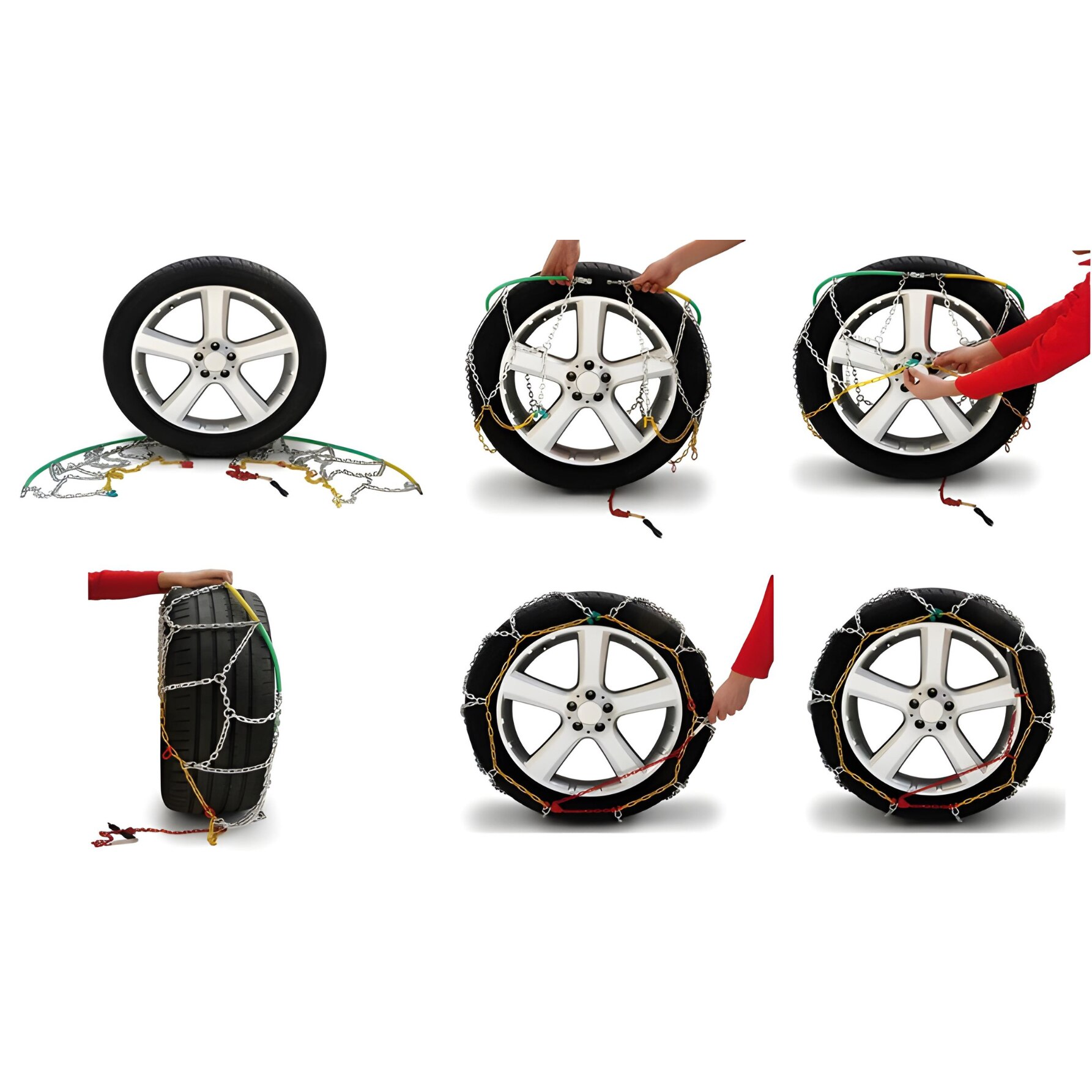 Set lanturi auto Becke, 2 bucati, 9mm, rombice, din otel, pentru roti ...
