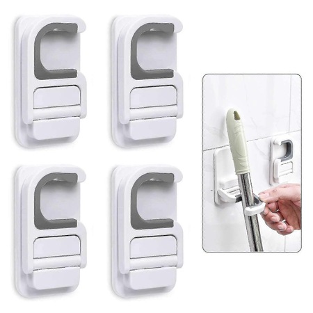 Set 4 suporturi autoadezive pentru maturi si mopuri, design elegant ...