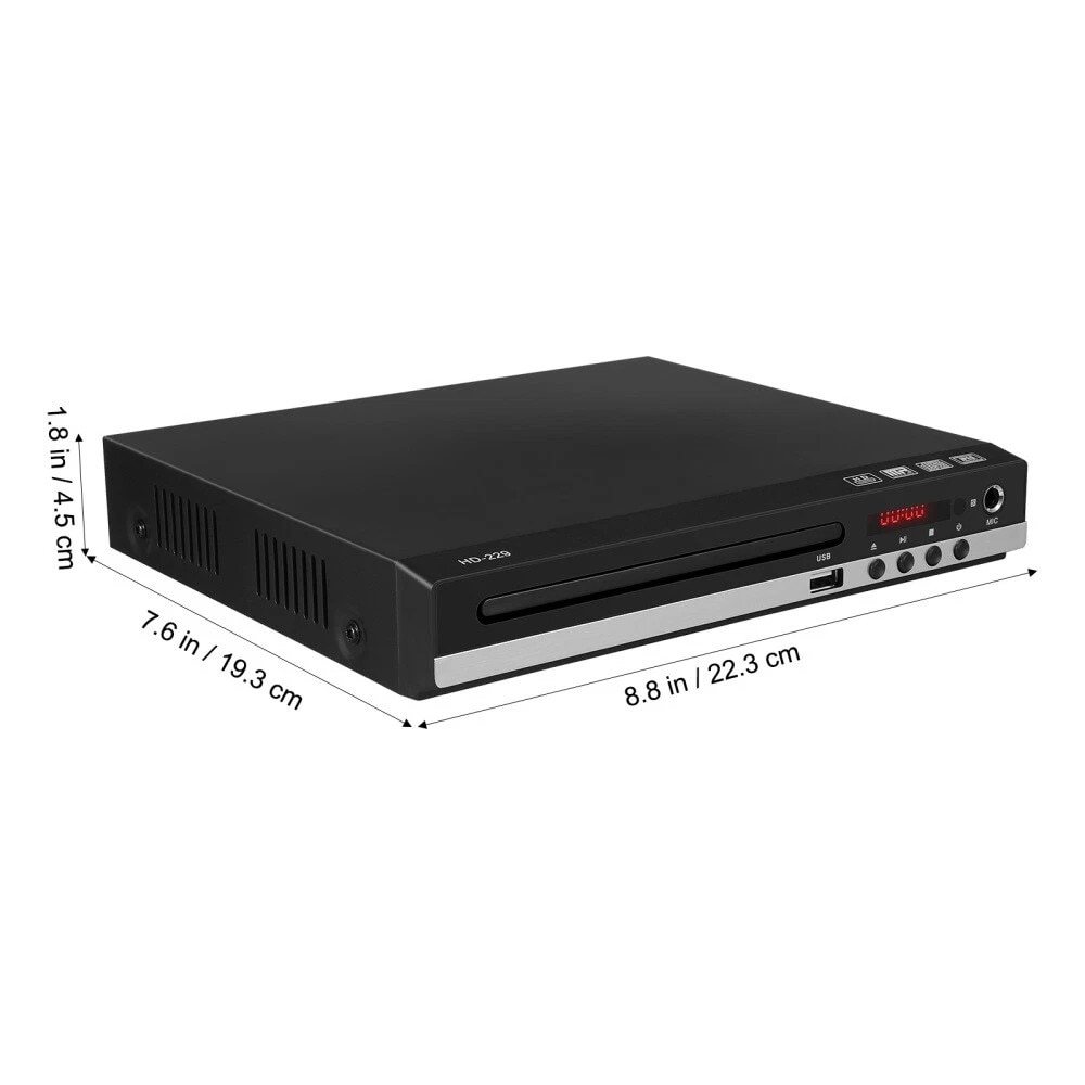 DVD player, Suness®, HD 1080P, VCD/CD/DVD, HDMI/AV, 22.5×19.5×4.7cm ...